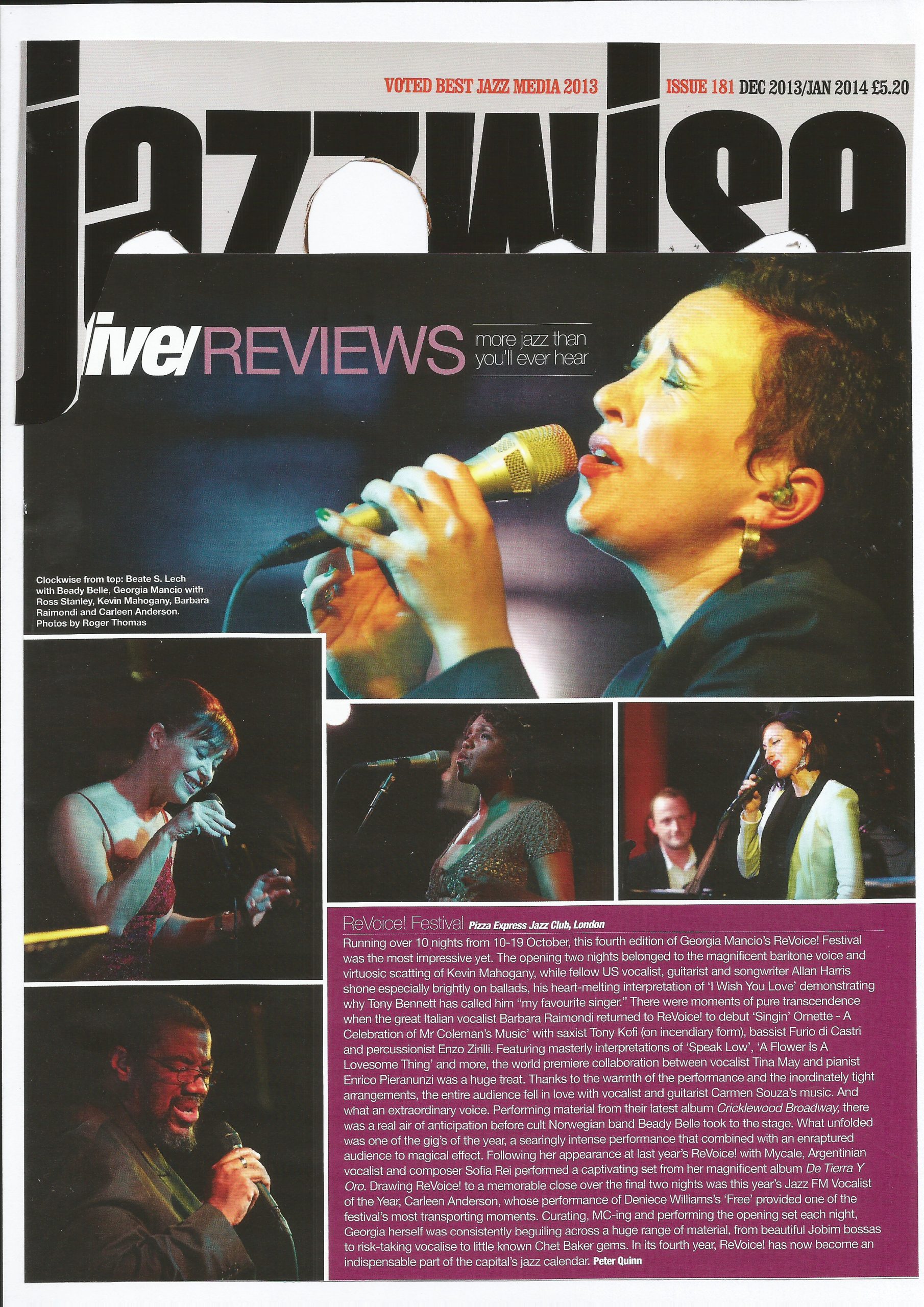 ReVoice! 2013, Jazzwise live review | Georgia Mancio