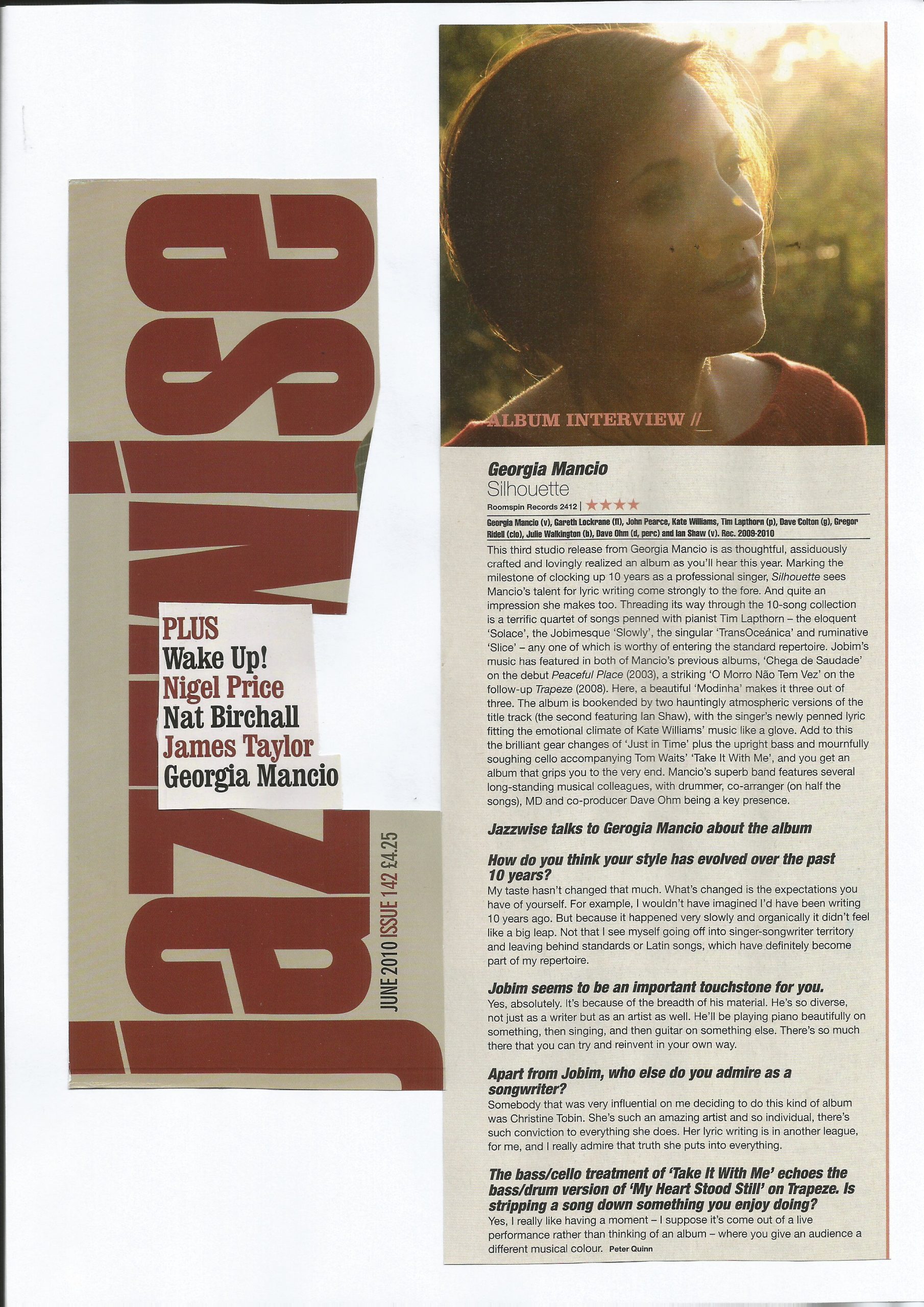 Jazzwise, Silhouette album review | Georgia Mancio